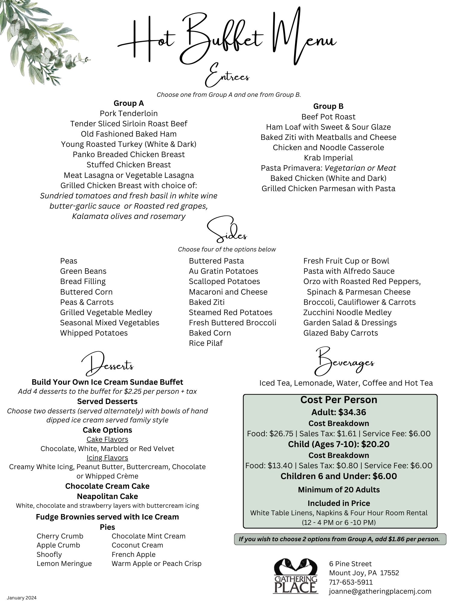 Hot Buffet - The Gathering Place